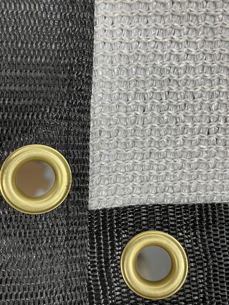 87% Grey Shade Cloth | 15'5" x 14'9" | Finished Edges, Grommets Every 1 ...