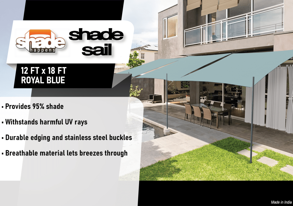SHADE HAPPENS Deluxe Shade Sail | Royal Blue - ShadeClothStore.com